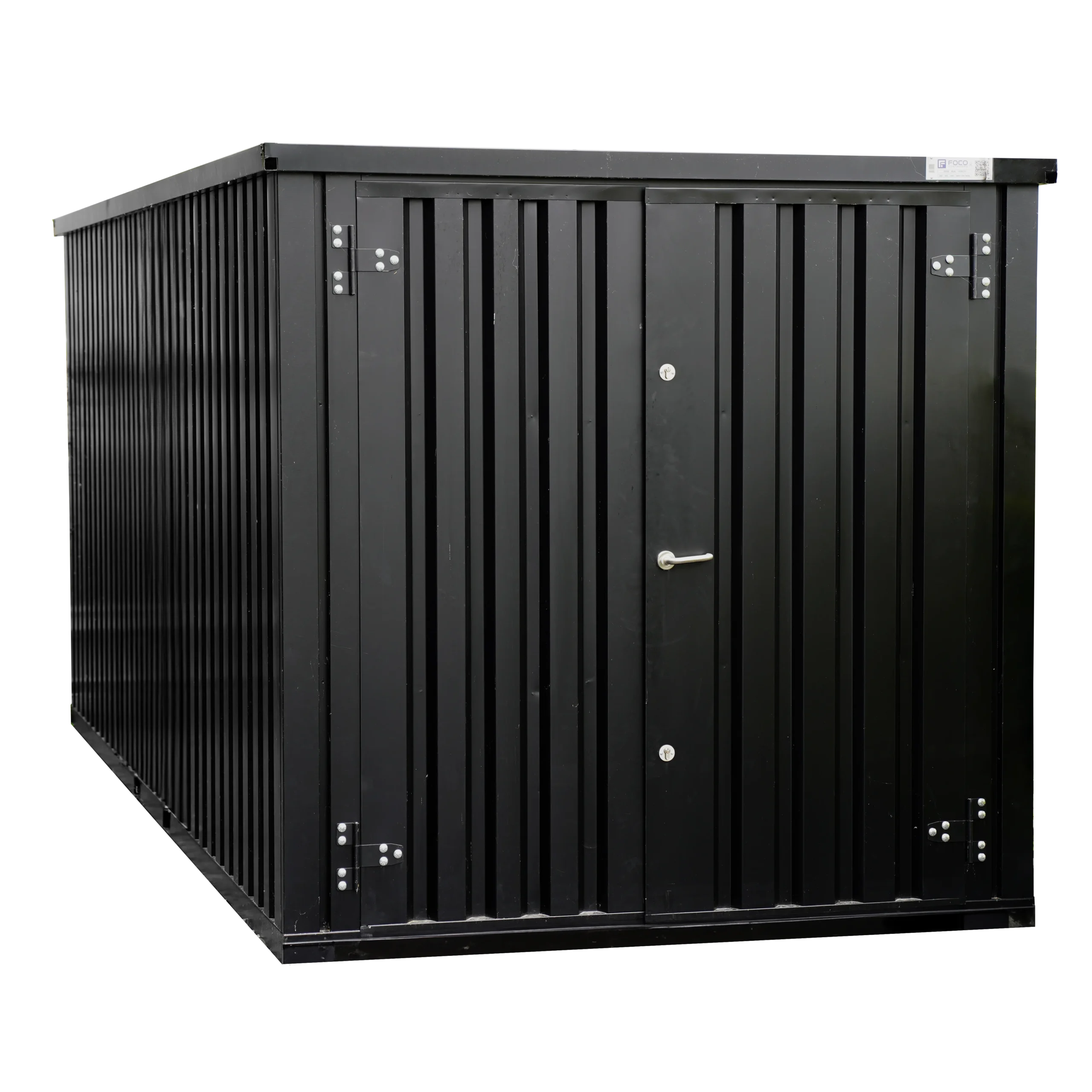 Contenedor desmontable 6 x 2 m – Puerta doble – Negro RAL 9005 - RED ...